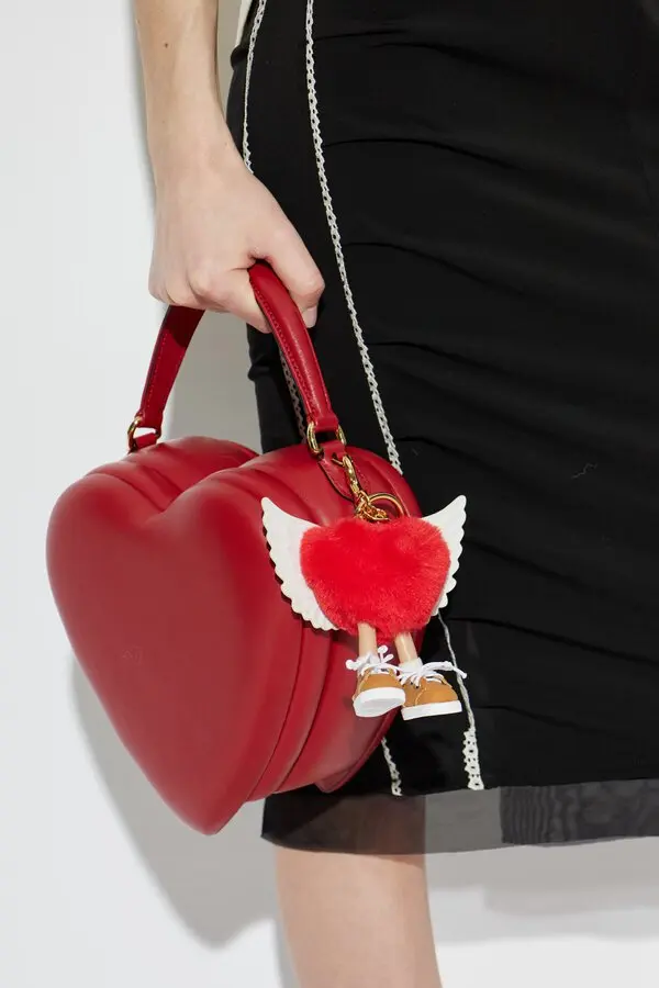 Moschino Keychain With A Heart Motif Pendant