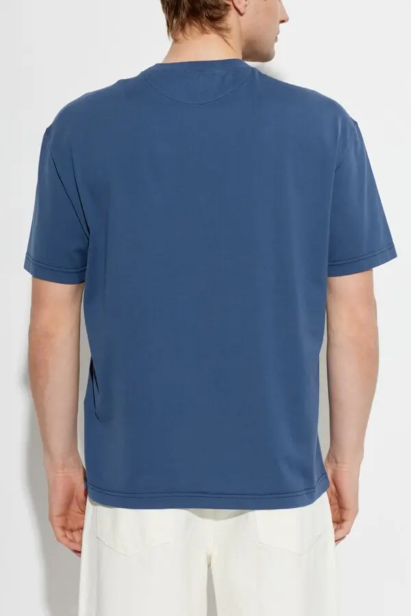 Eleventy T-shirt With Printed Logo - Blue