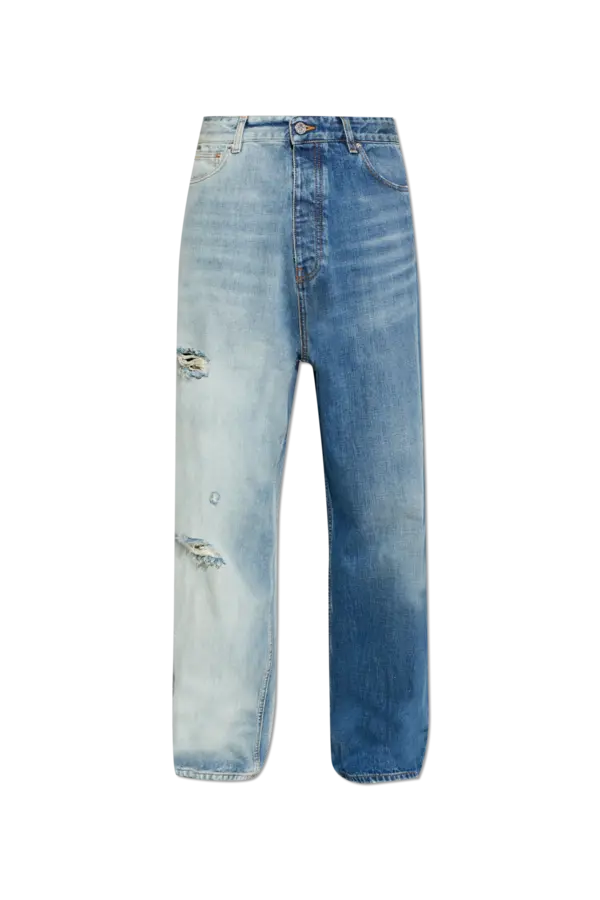 Vetements Vintage-effect Straight Leg Jeans - Blue