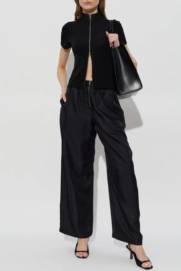 Alexander Wang Silk Wide-leg Trousers