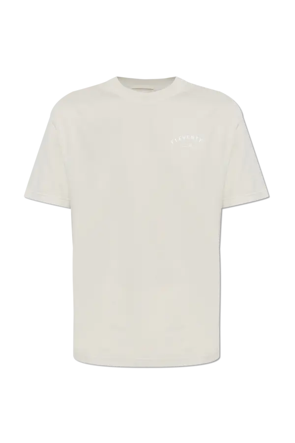 Eleventy T-shirt With Printed Logo - Grey