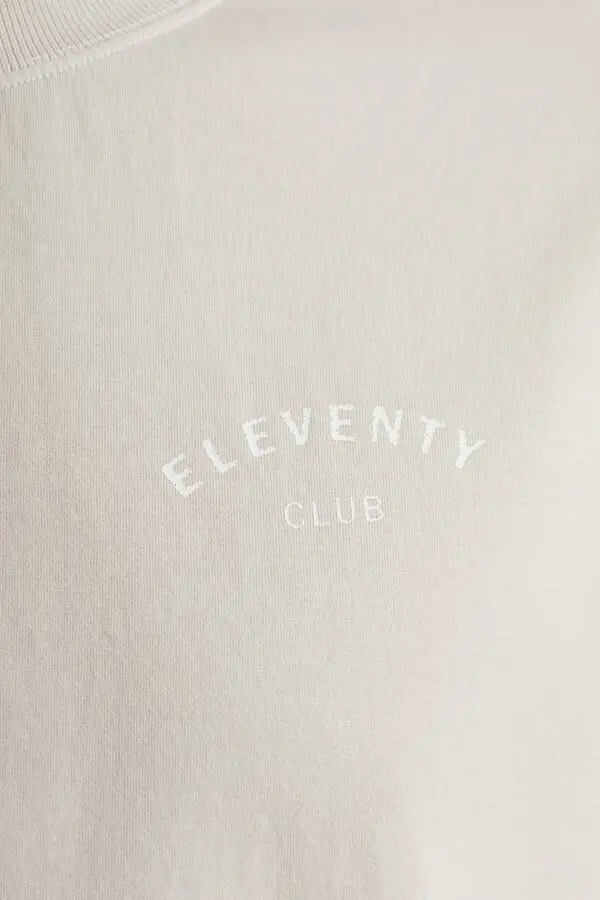 Eleventy T-shirt With Printed Logo - Grey