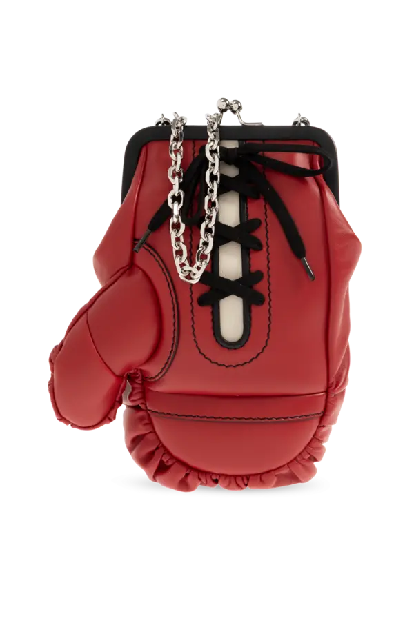 Moschino Shoulder Bag With Glove Motif - Red