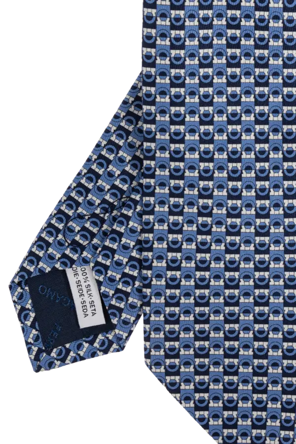 FERRAGAMO Silk Tie - Blue