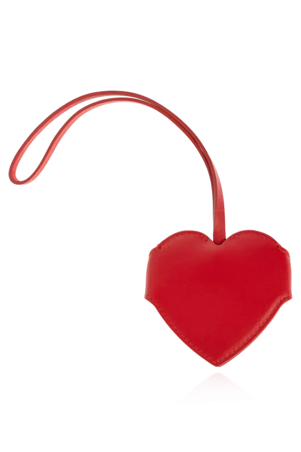FERRAGAMO Leather Heart-shaped Pendant - Red
