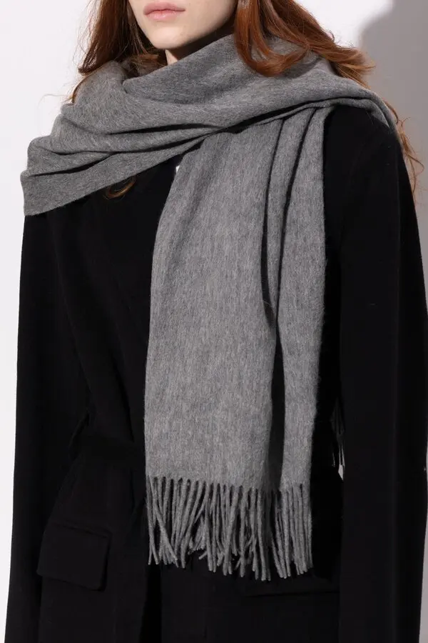ANINE BING Wool Scarf - Grey