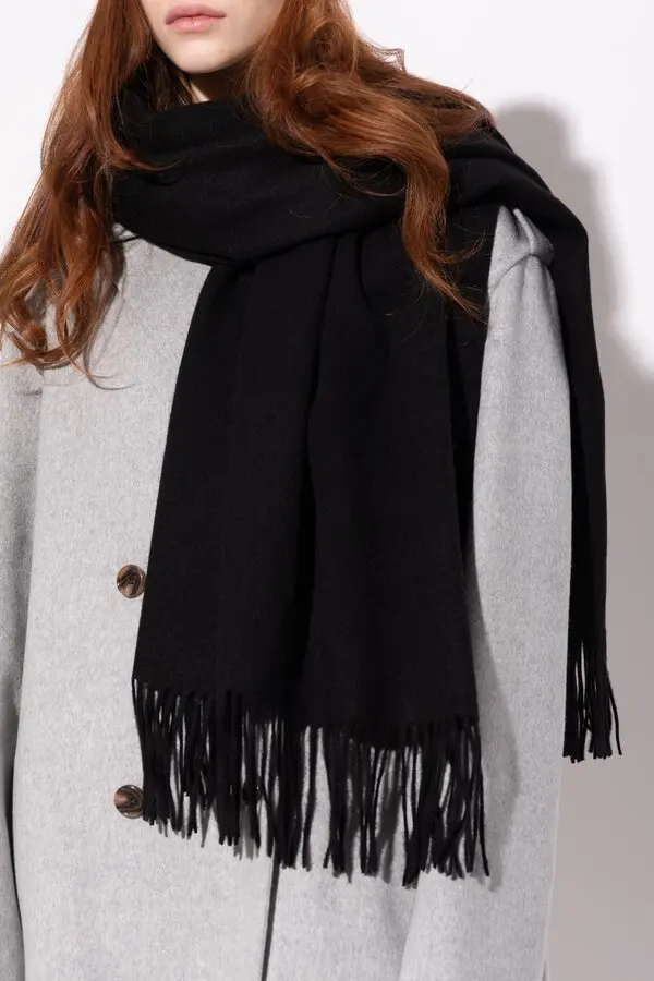 ANINE BING Wool Scarf - Black