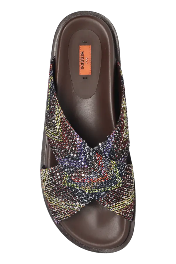 Missoni Patterned Slides - Brown