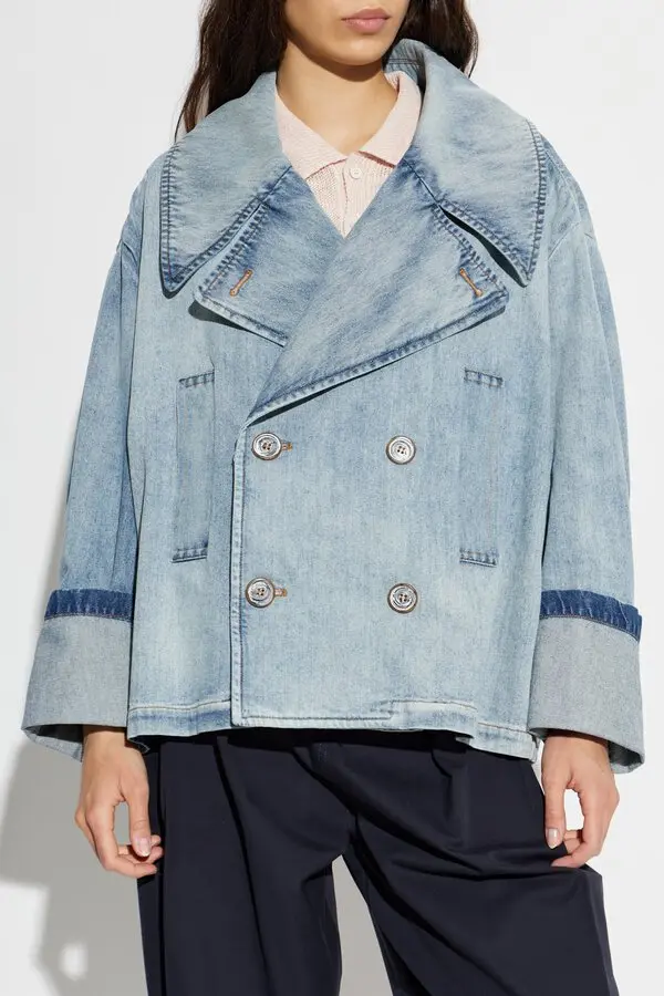 MAISON MARGIELA Double-breasted Denim Jacket - Blue