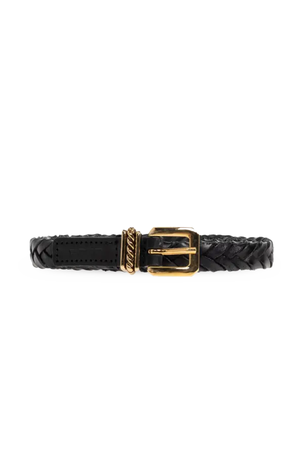 Etro Braided Leather Belt - Black