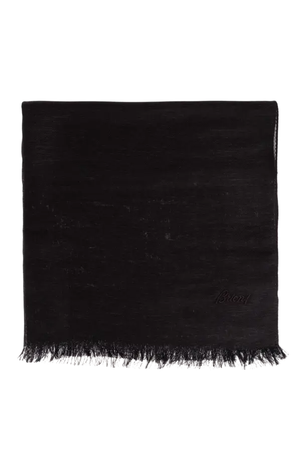 Brioni Linen Scarf - Brown