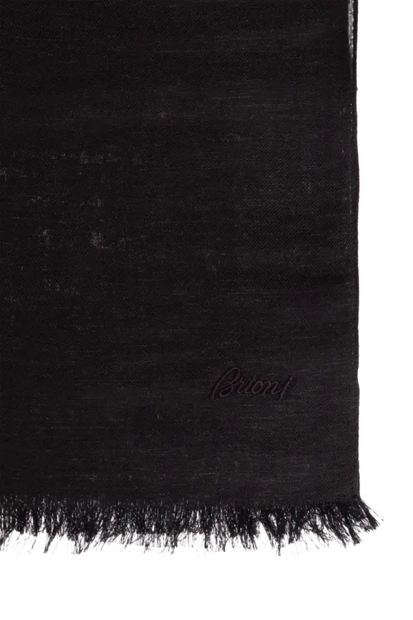 Brioni Linen Scarf - Brown