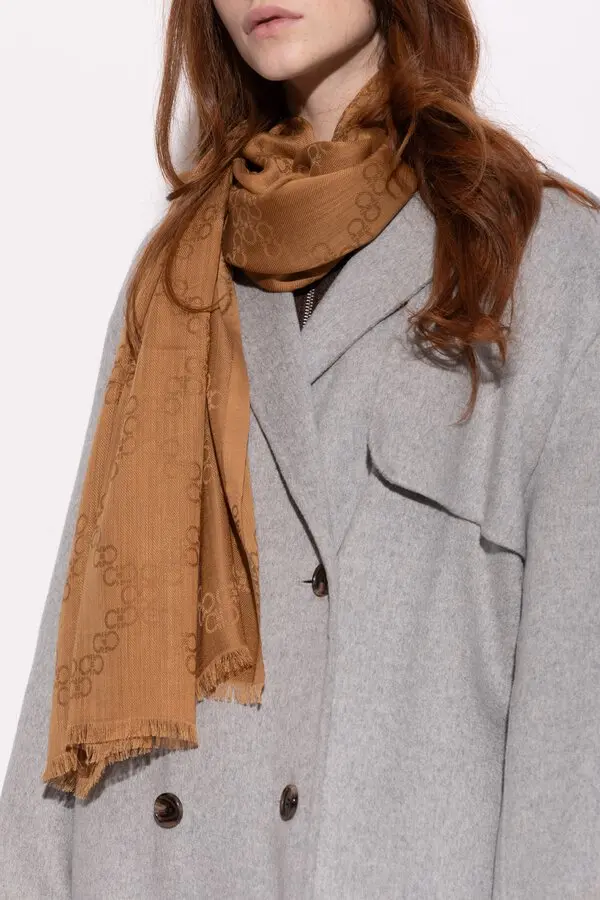 FERRAGAMO Scarf With Monogram - Brown