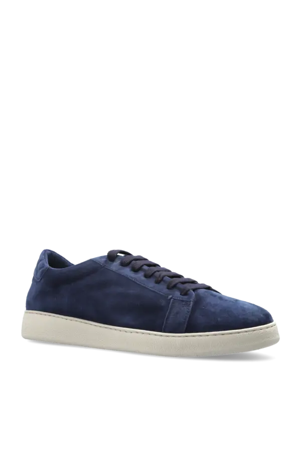 Eleventy Suede Low-top Sneakers - Navy Blue