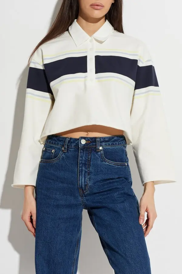 RE/DONE Short Loose-fit Polo - White
