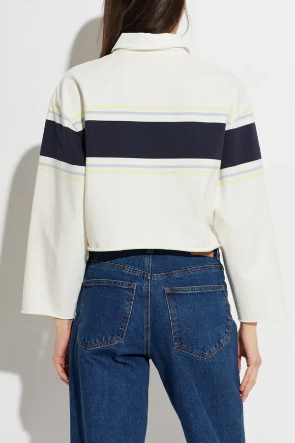 RE/DONE Short Loose-fit Polo - White