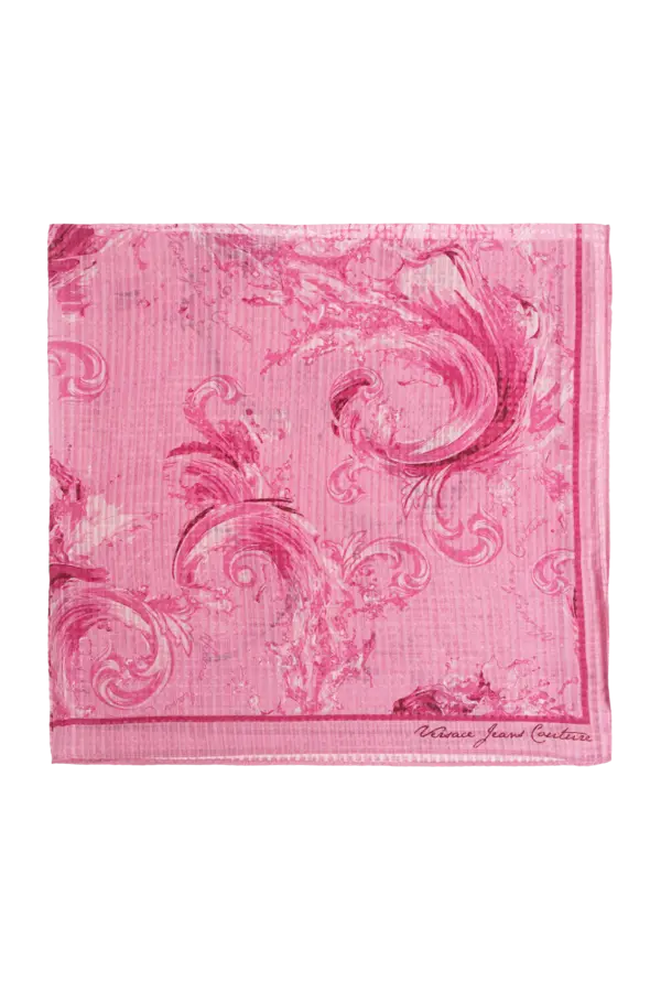 Versace Scarf With 'barocco' Pattern - Pink