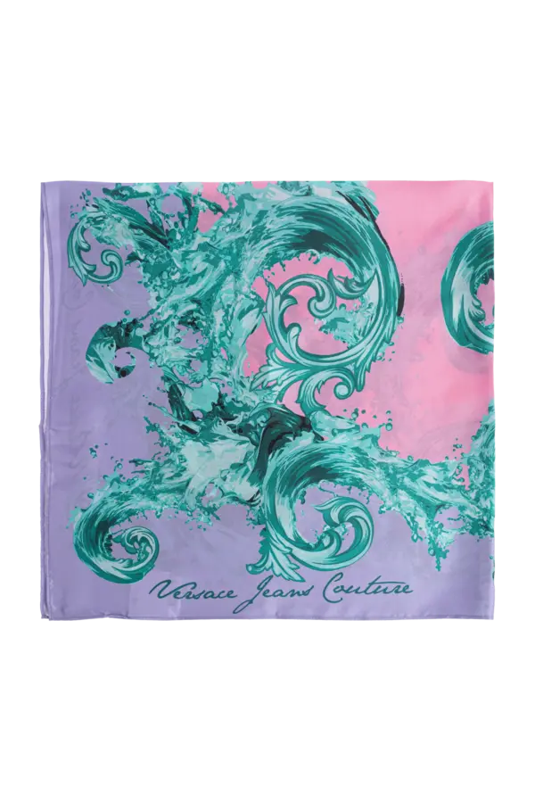 Versace Scarf With "barocco" Pattern - Green