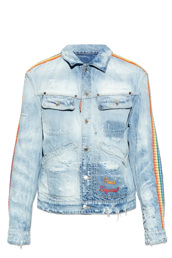 Dsquared2 Vintage-effect Denim Trucker Jacket - Blue