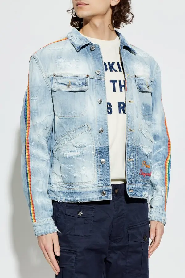 Dsquared2 Vintage-effect Denim Trucker Jacket
