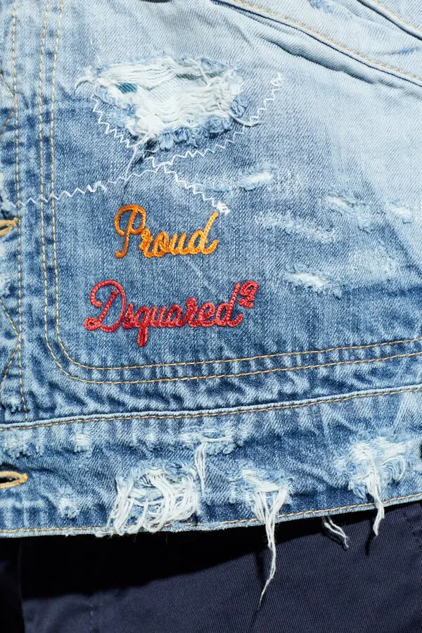 Dsquared2 Vintage-effect Denim Trucker Jacket
