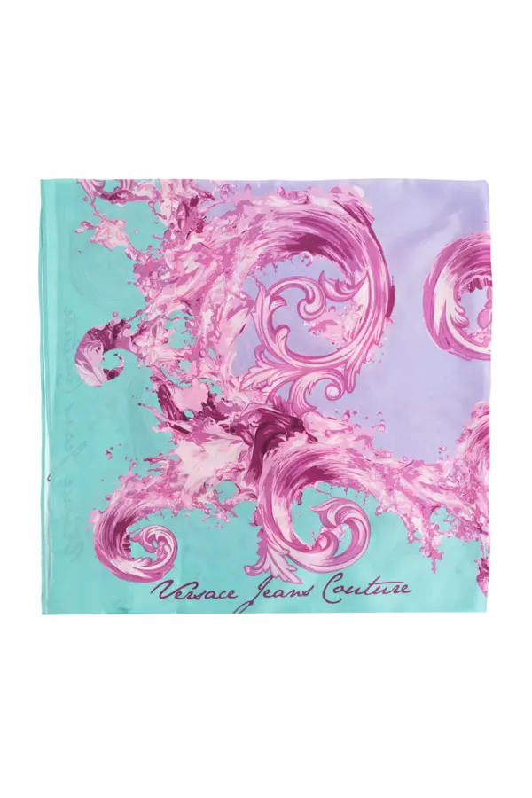 Versace Scarf With 'barocco' Pattern - Purple