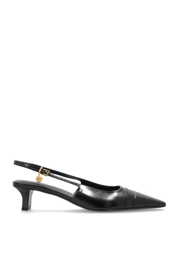 TOD’S Leather Heeled Slingbacks