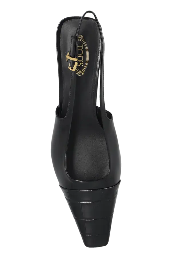 TOD’S Leather Heeled Slingbacks