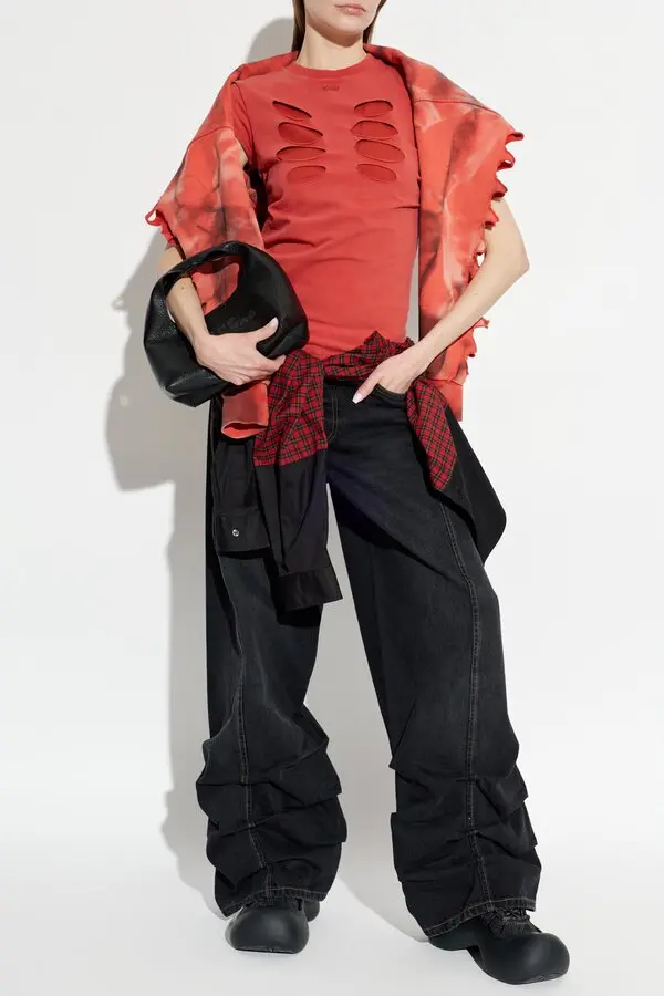 AVAVAV T-shirt With Cut-outs - Red