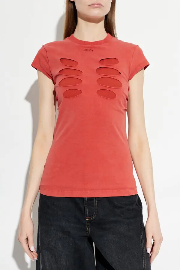 AVAVAV T-shirt With Cut-outs - Red
