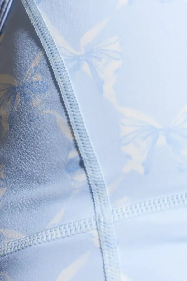LoveShackFancy Erza Short Sports Top - Light Blue