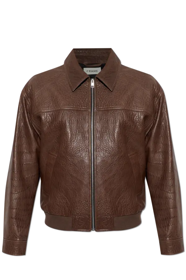 FRAME Leather Jacket - Brown