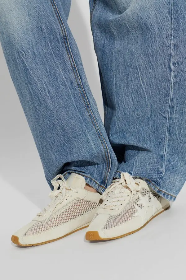 Amiri Mesh Pacific Flat Sneakers - Cream