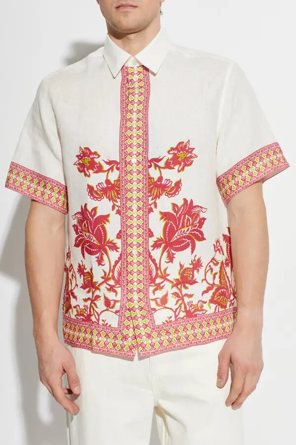 Etro Linen Short-sleeve Shirt - White