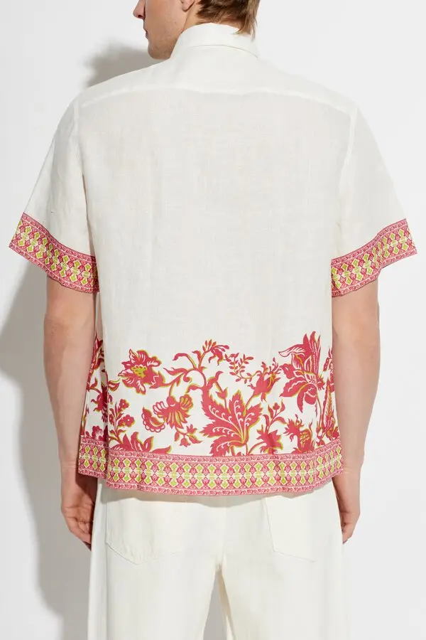 Etro Linen Short-sleeve Shirt - White