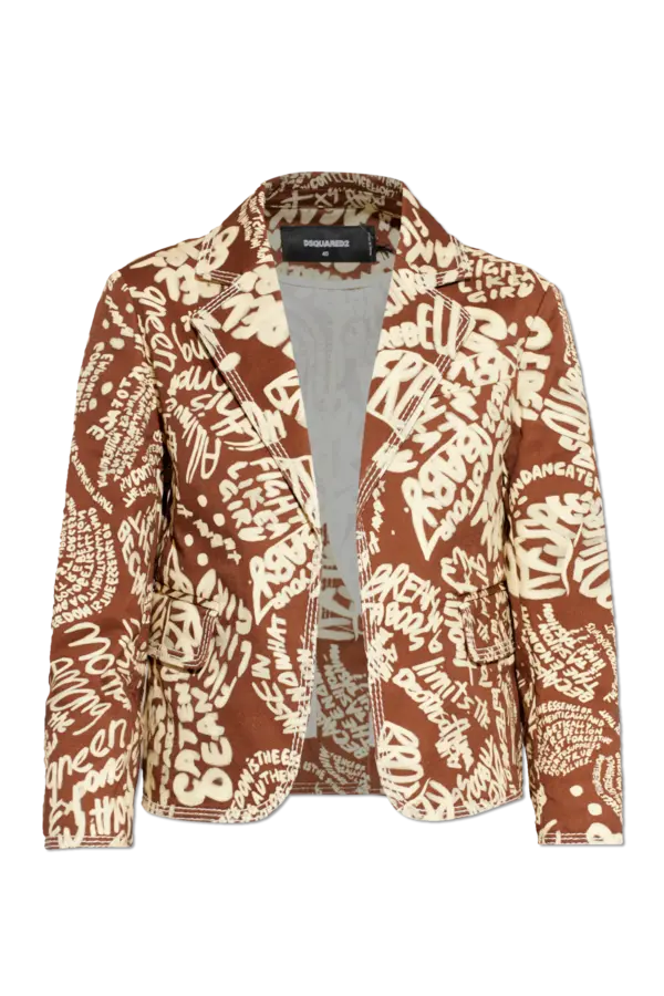 Dsquared2 Tailored Blazer With Open Lapels - Brown