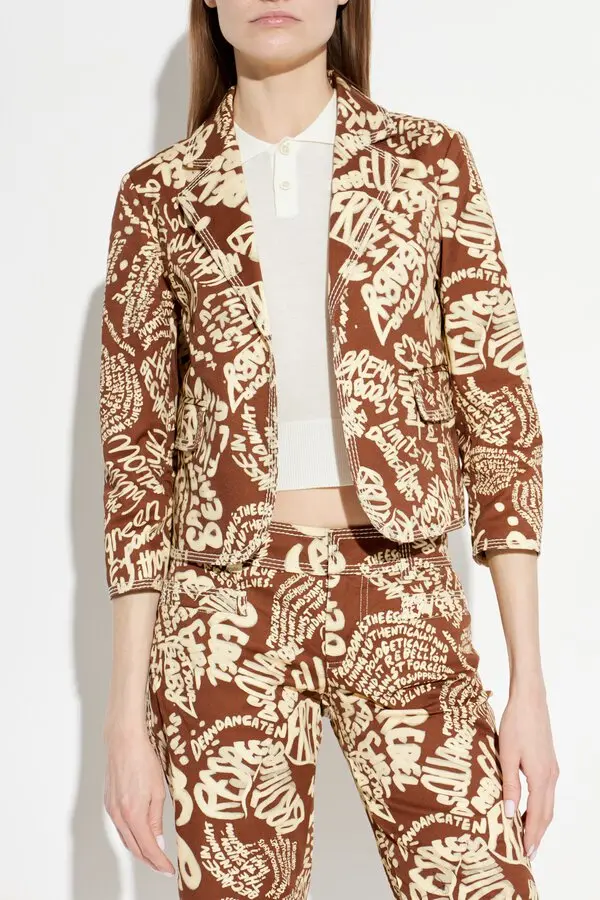 Dsquared2 Tailored Blazer With Open Lapels - Brown