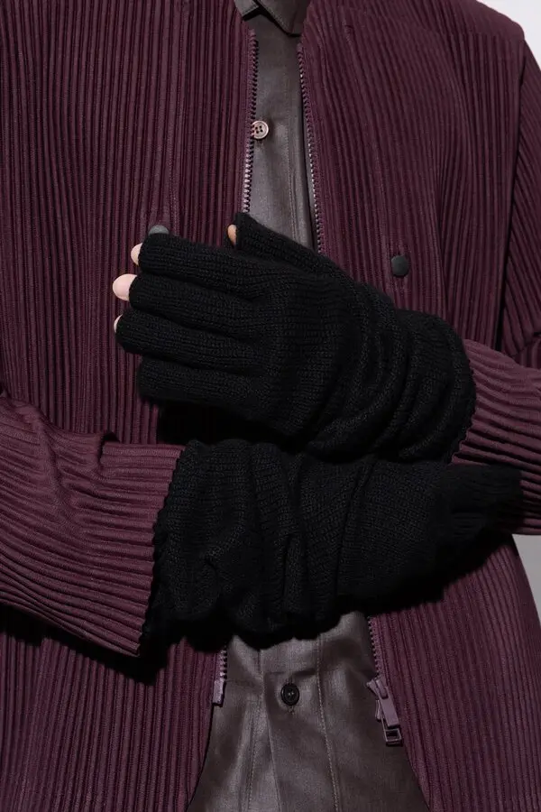 Issey Miyake Cashmere Knitted Gloves