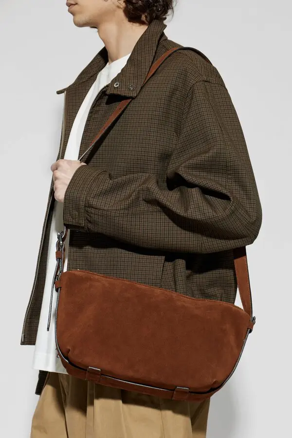 Moschino Suede Shoulder Bag - Brown