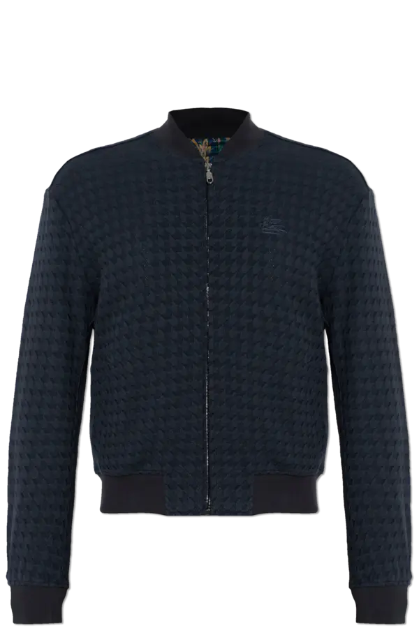 Etro Jacket With Pockets - Navy Blue