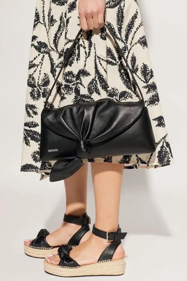 ROTATE BY BIRGER CHRISTENSEN Leather Shoulder Bag - Black