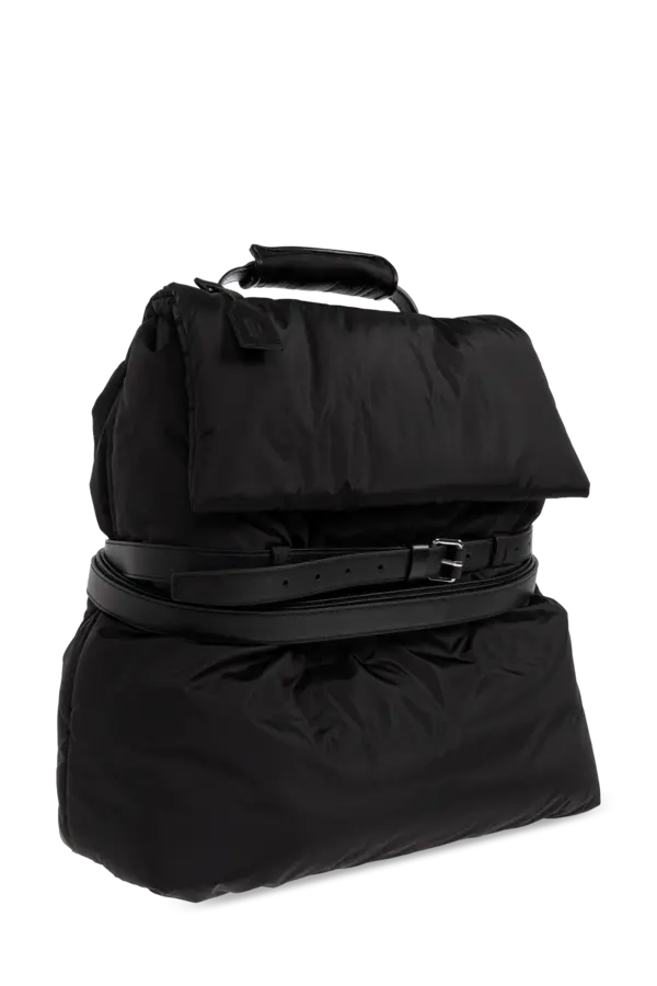 Moschino Backpack With Leather Strap - Black
