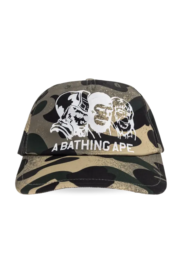 A BATHING APE Camouflage Baseball Cap - Green