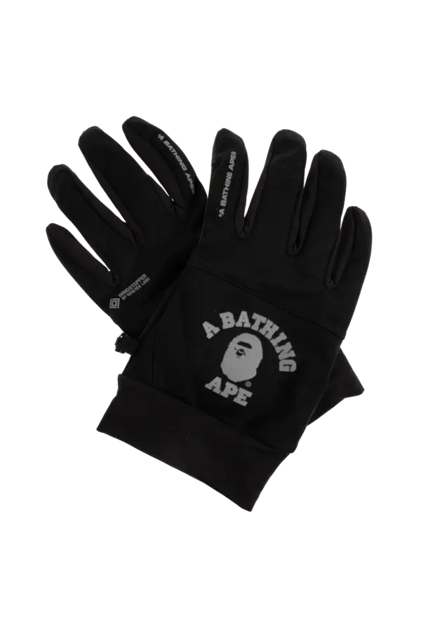 A BATHING APE Gloves With Logo - Black