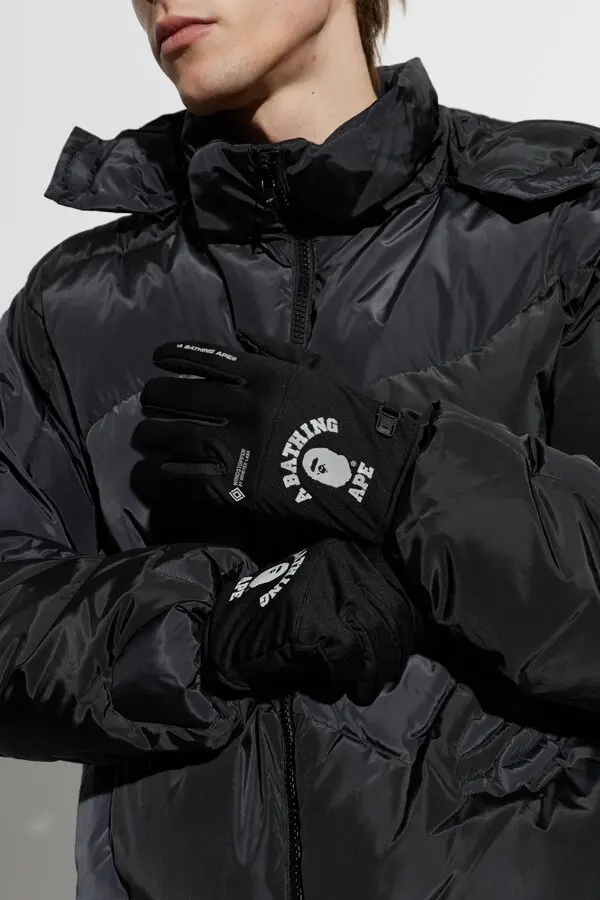 A BATHING APE Gloves With Logo