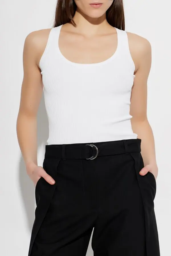 Max Mara Ghiro Ribbed Tank Top - White