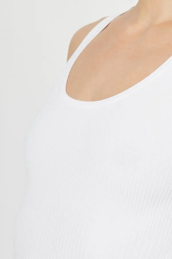 Max Mara Ghiro Ribbed Tank Top - White