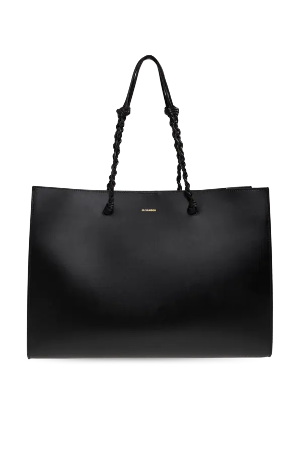 JIL SANDER Leather Shopper Bag - Black