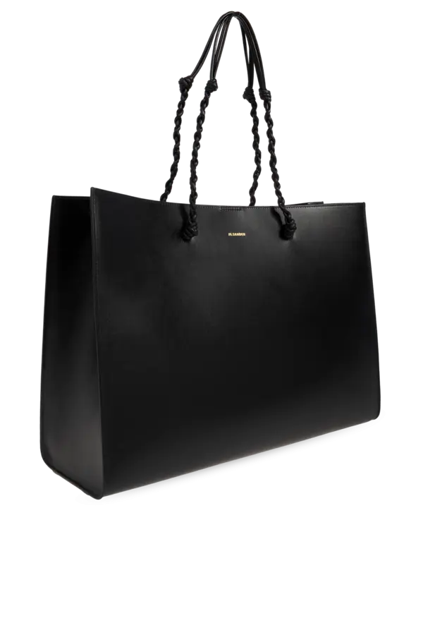 JIL SANDER Leather Shopper Bag - Black