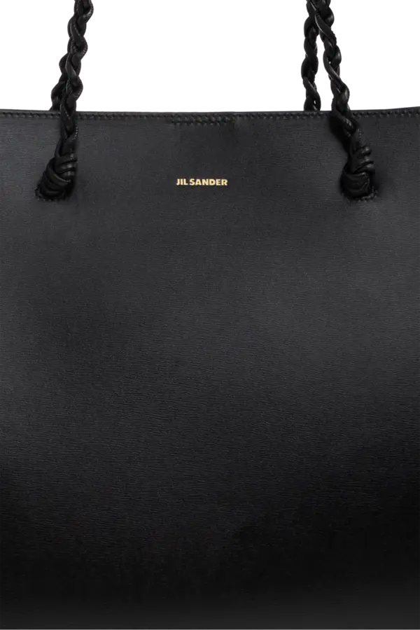 JIL SANDER Leather Shopper Bag - Black